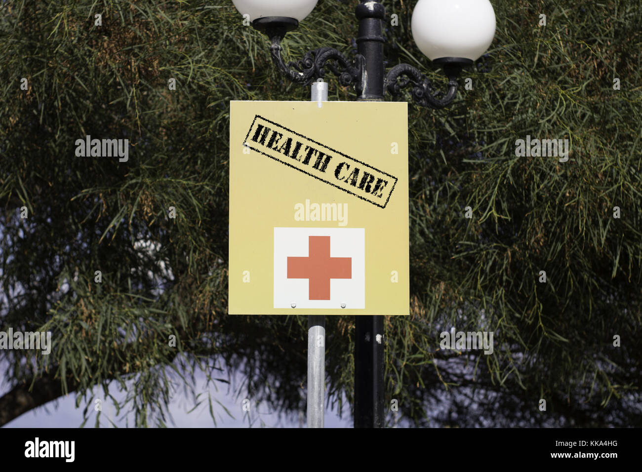 first aid rubber stamp on a sign with red cross Stock Photo - Alamy