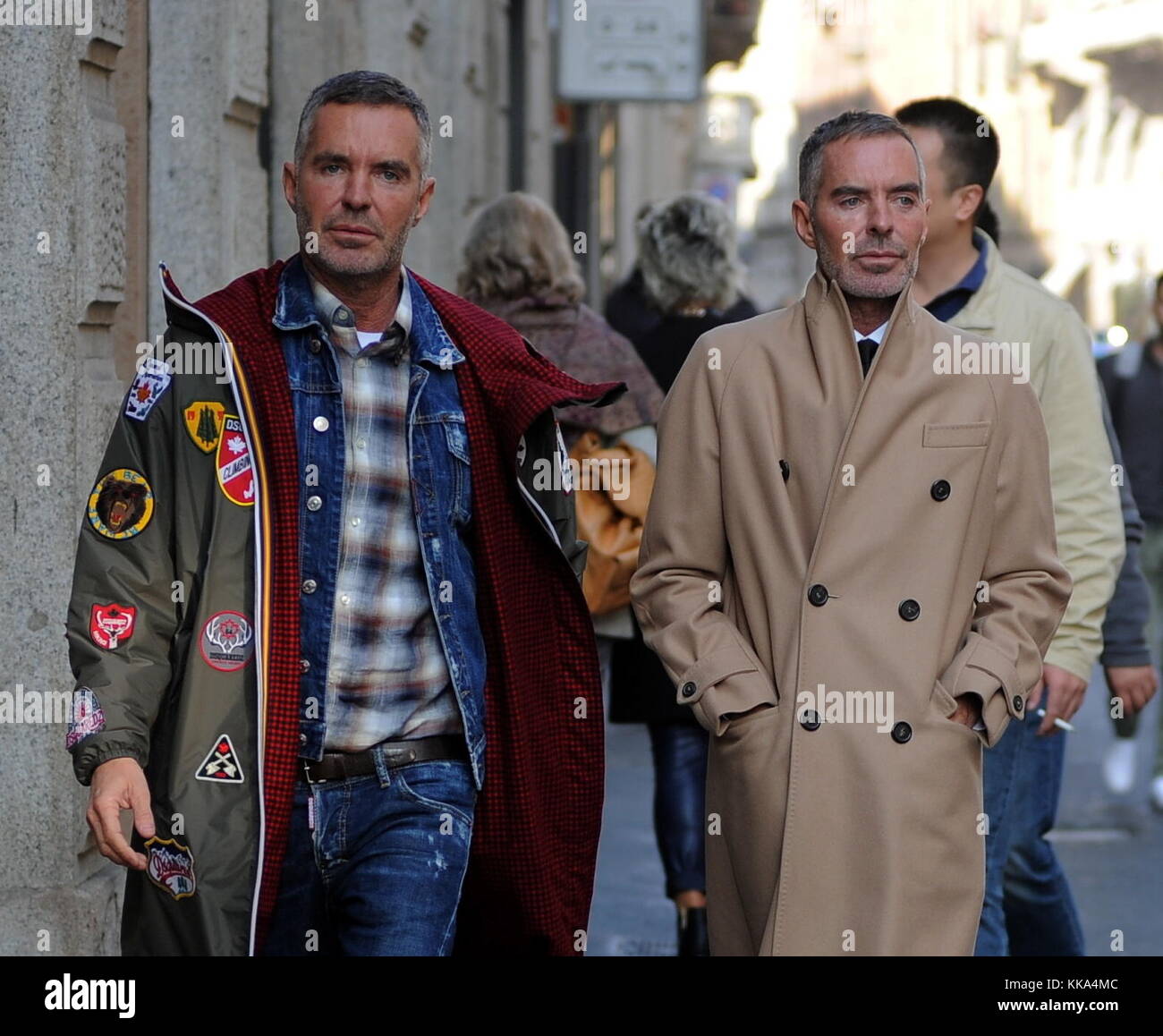 DSQUARED 2 fashion designers, Dean and Dan Caten spotted walking ...