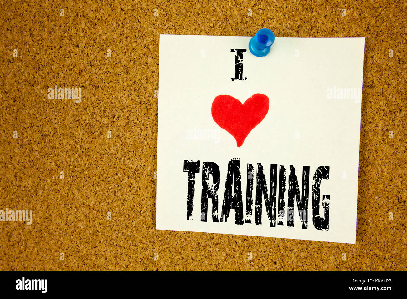 Hand writing text caption inspiration showing I Love Training concept ...