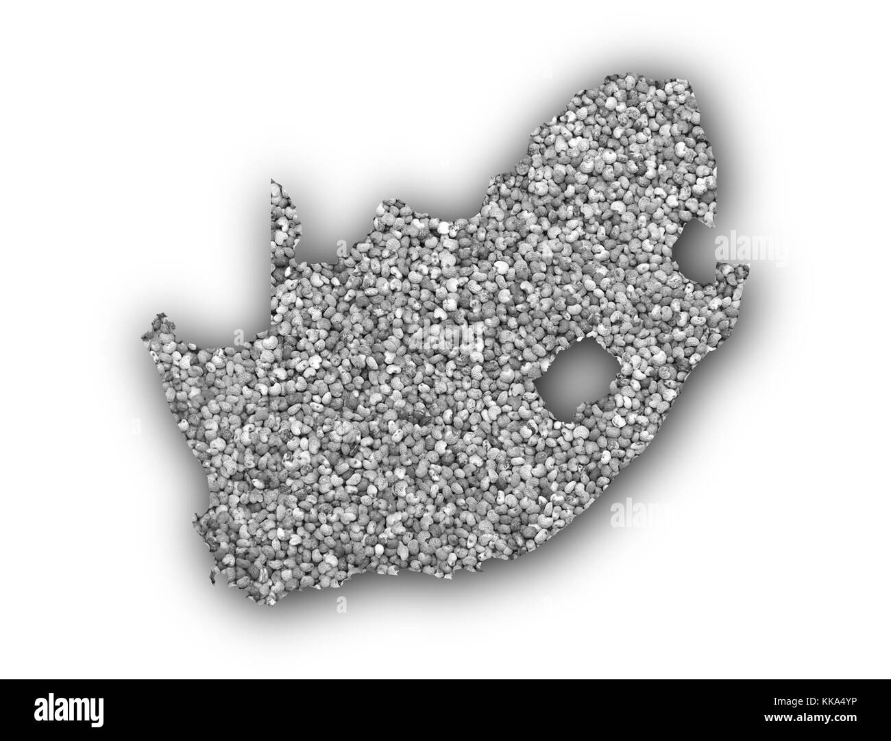 Map of South Africa on poppy seeds Stock Photo - Alamy
