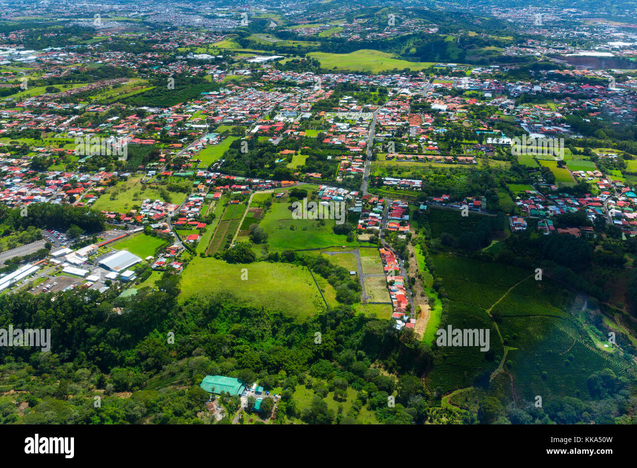 Aerial view, San Jose, Costa Rica, Central America, America Stock Photo ...