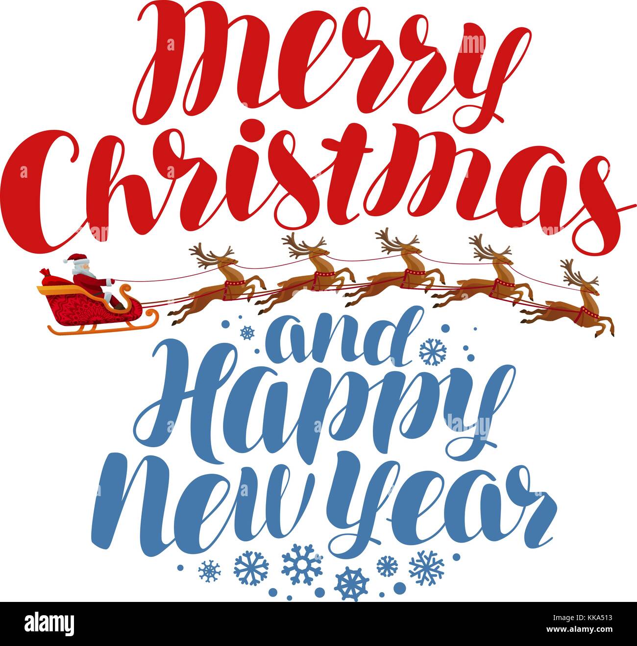 Merry christmas text letter Stock Vector Images - Alamy