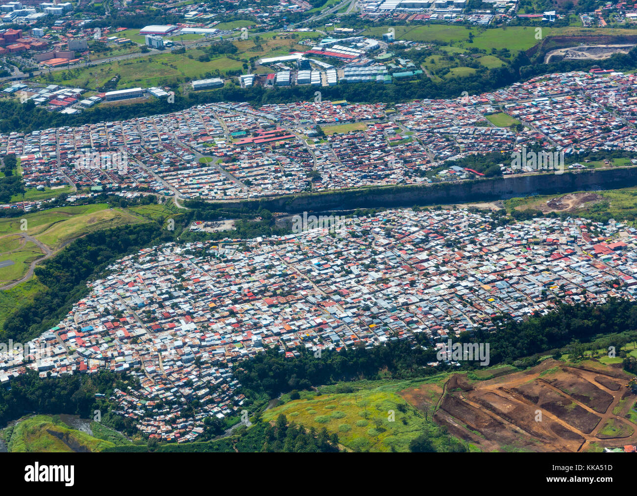 Aerial view, San Jose, Costa Rica, Central America, America Stock Photo ...