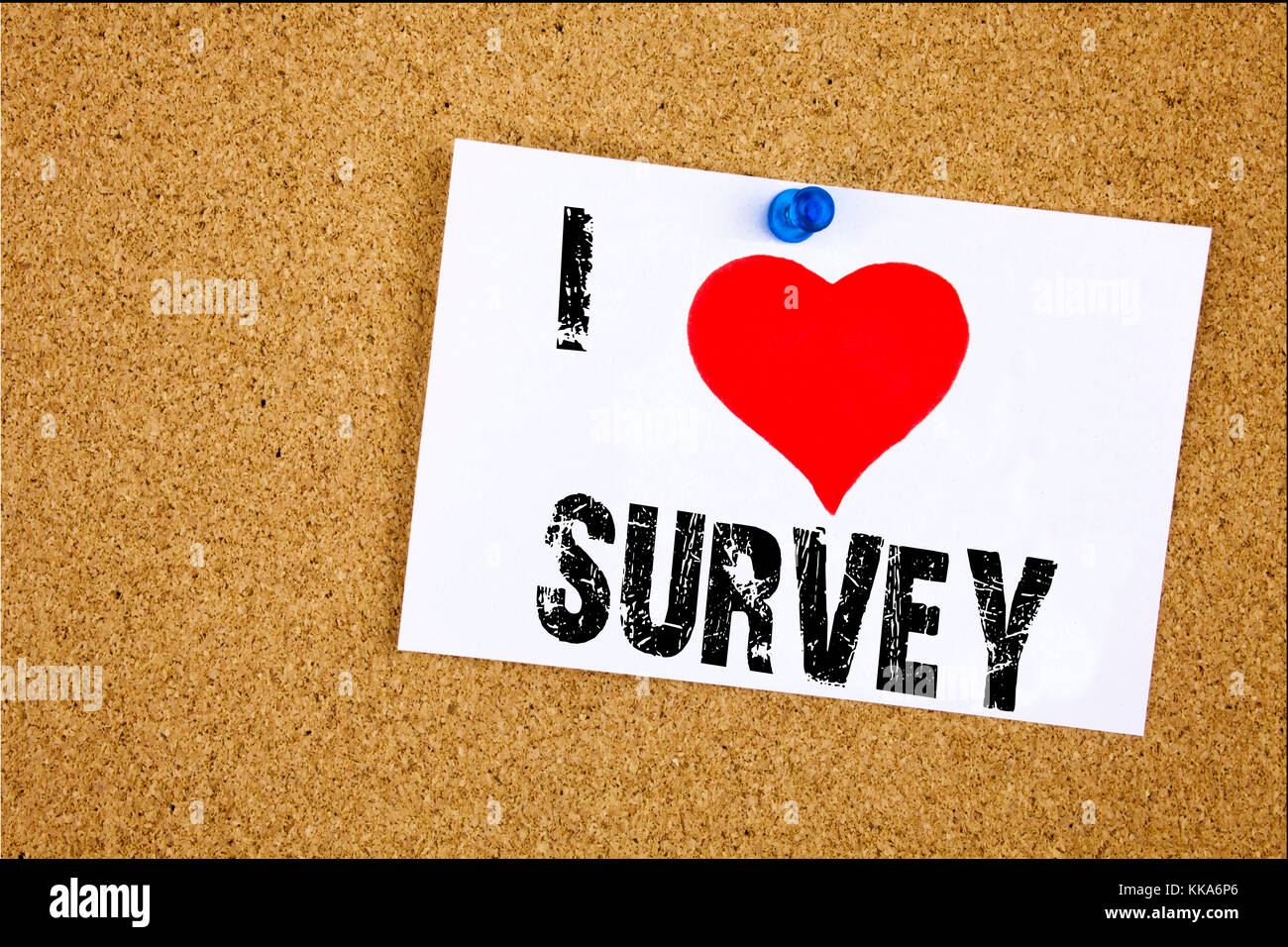 Hand writing text caption inspiration showing I Love Survey concept ...