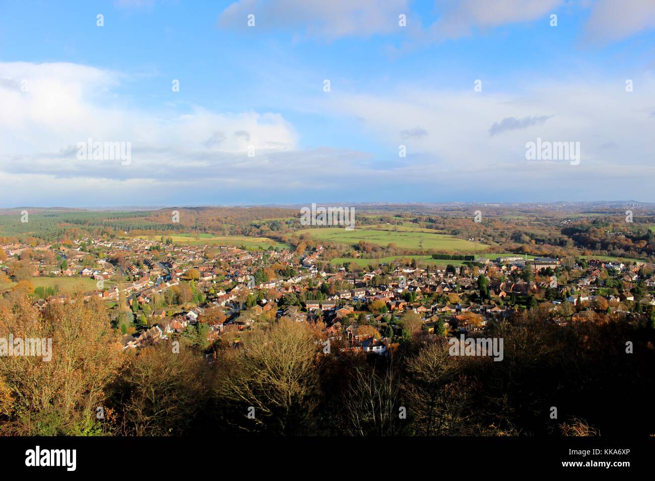 Views from Kinver Edge's hillfort Stock Photo - Alamy