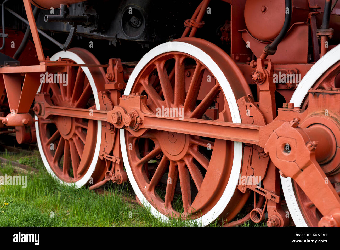 Steam locomotive wheels closeup hi-res stock photography and images - Alamy