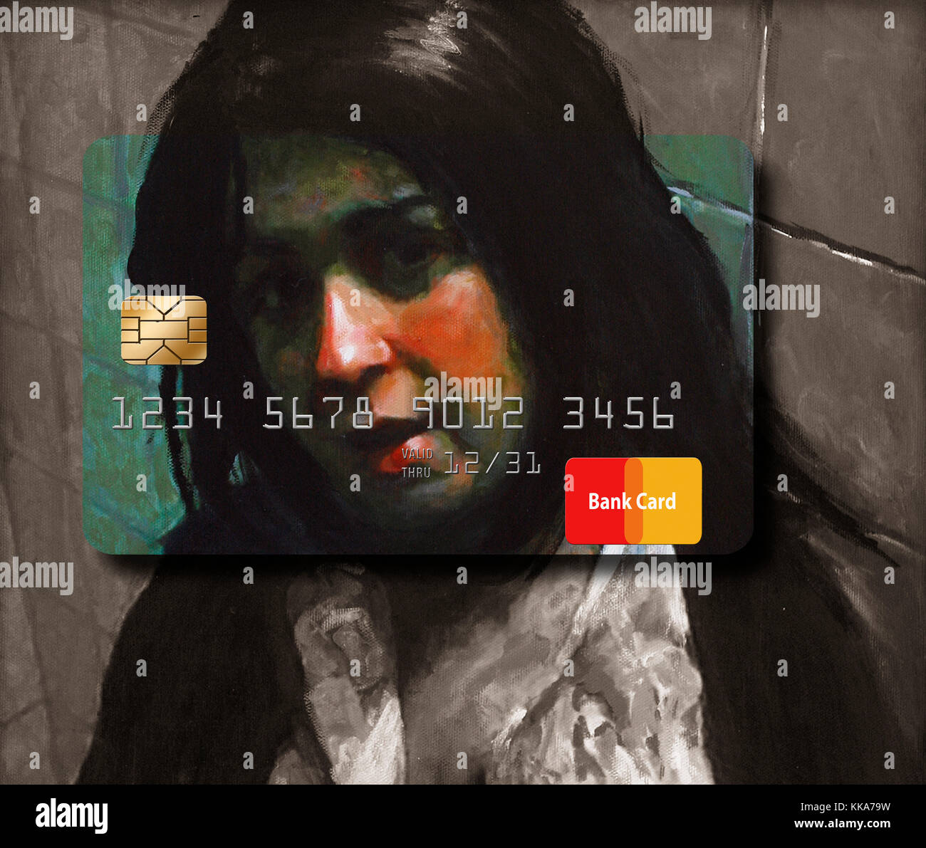 Where does art for credit card come from. That theme is illustrated ...