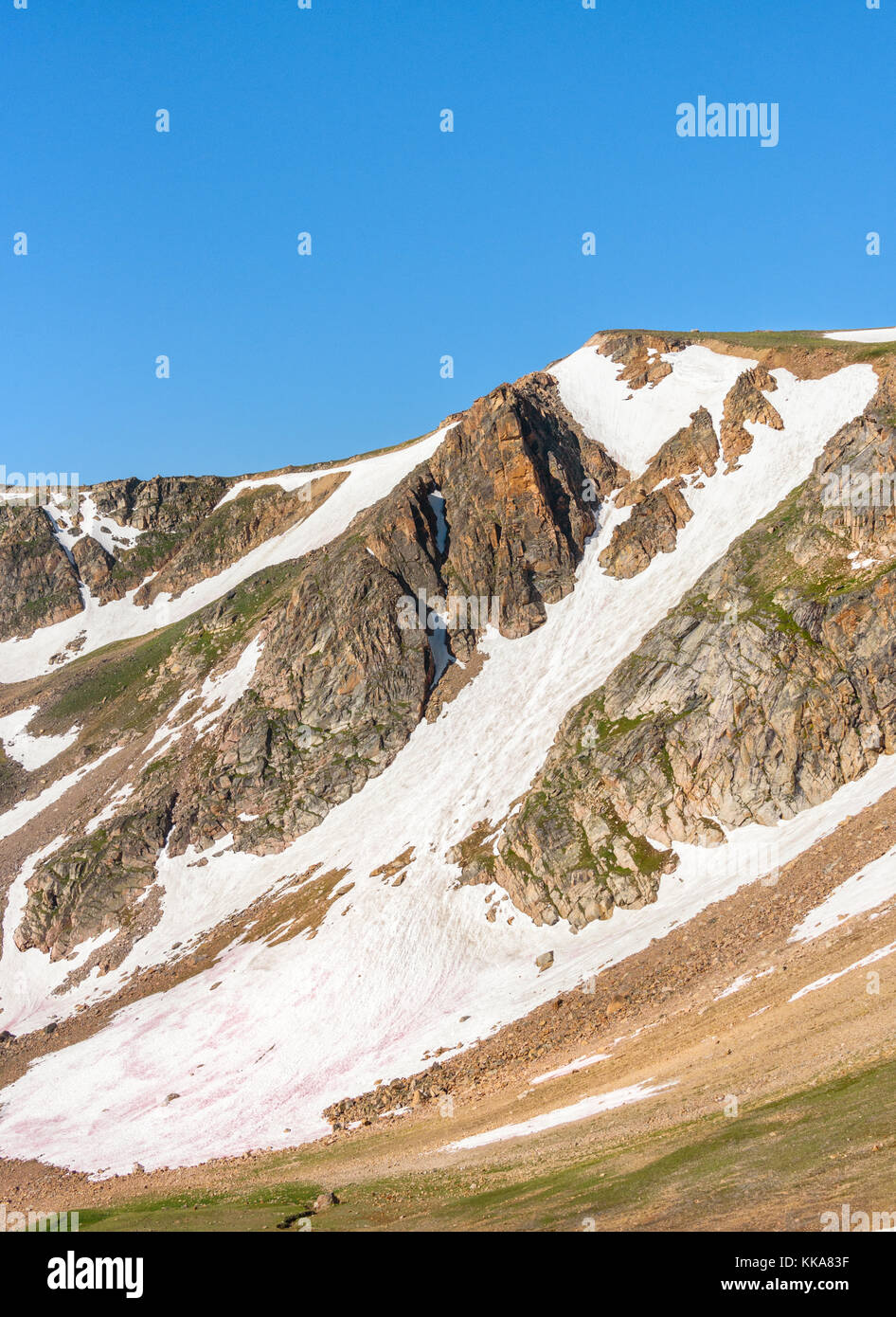 Beartooth Pass. Peaks of Beartooth Mountains, Wyoming, USA Stock Photo ...
