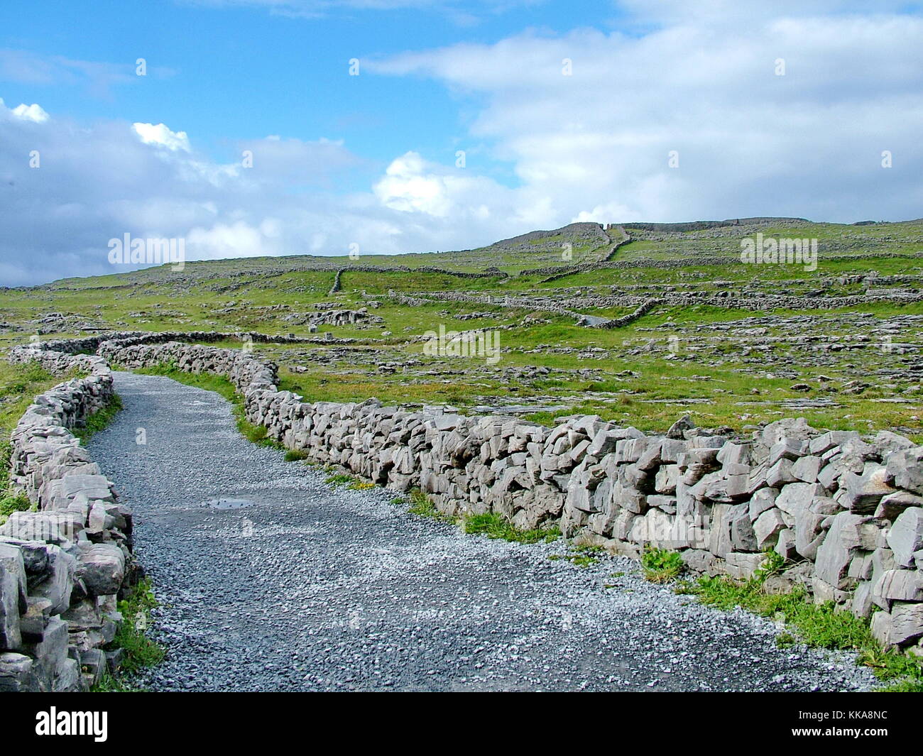 Walkway to Dún Aonghasa Fort, Inishmore Island, Ireland Stock Photo - Alamy