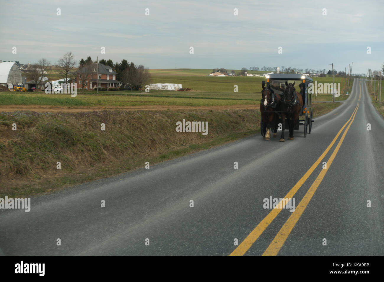 Amish man horse buggy hi-res stock photography and images - Alamy