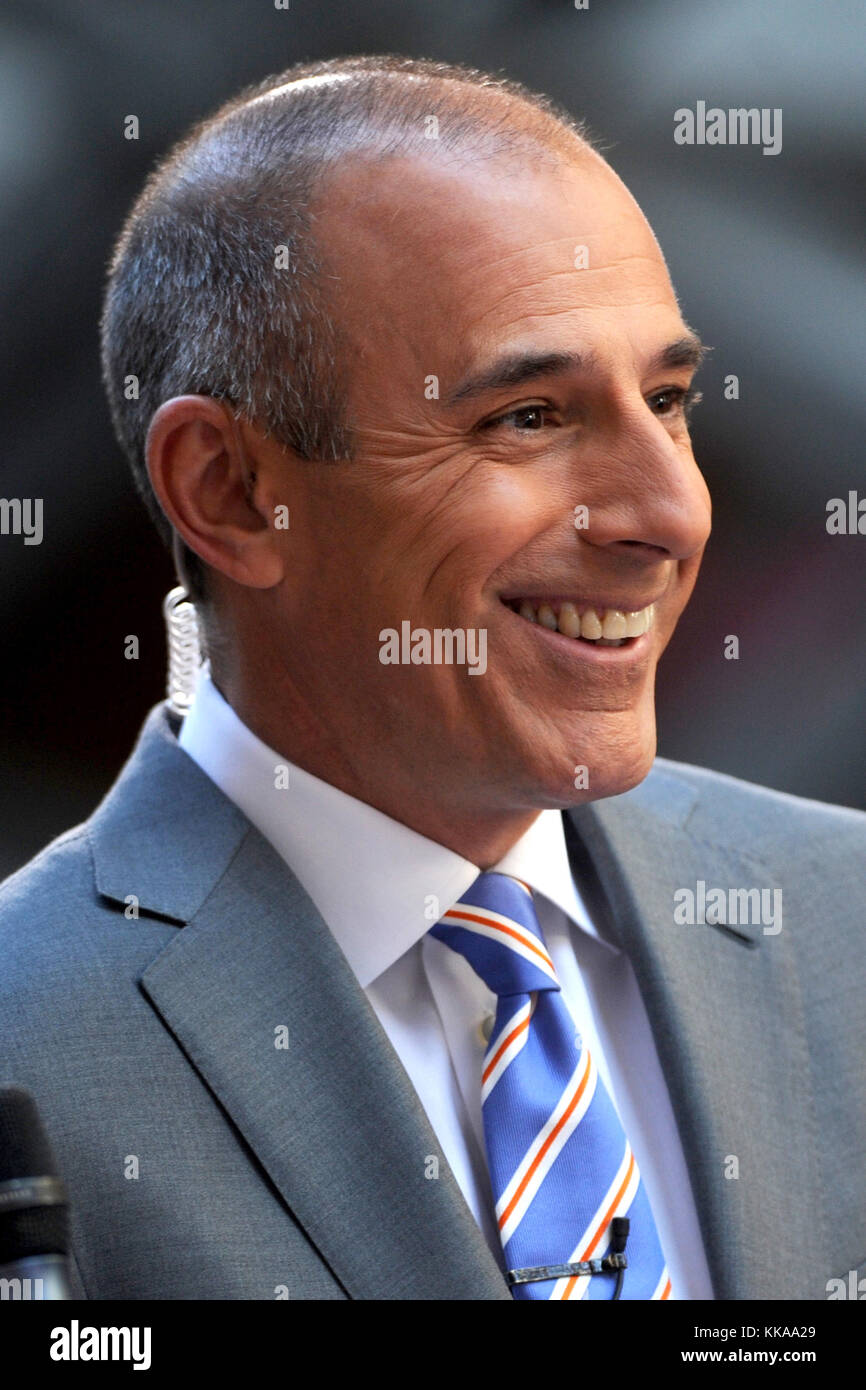 Matt Lauer in der NBC Show 'Today' auf dem Rockefeller Plaza. New York ...
