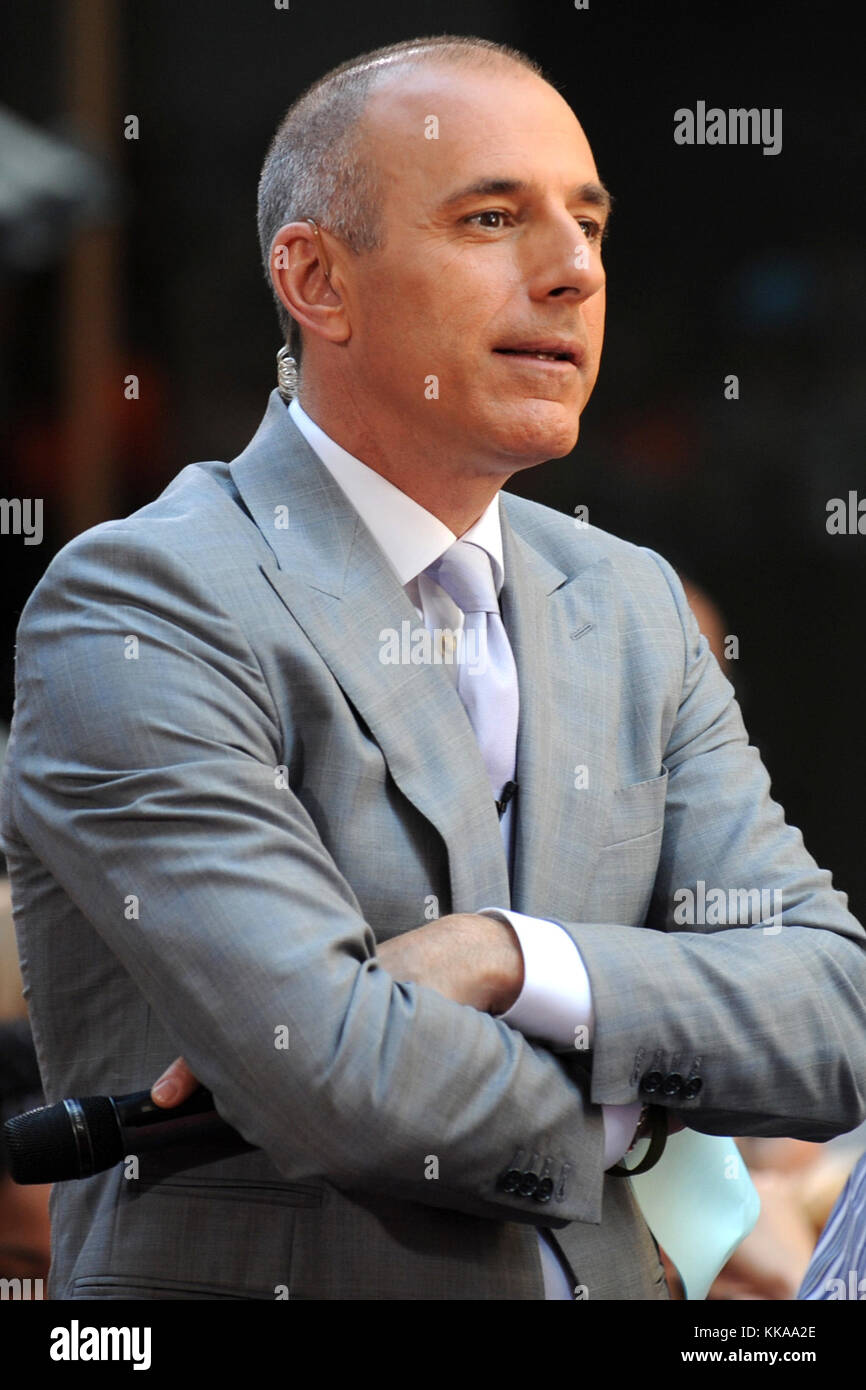 Matt Lauer appears on NBC's 'Today' in Rockefeller Plaza on May 31 ...