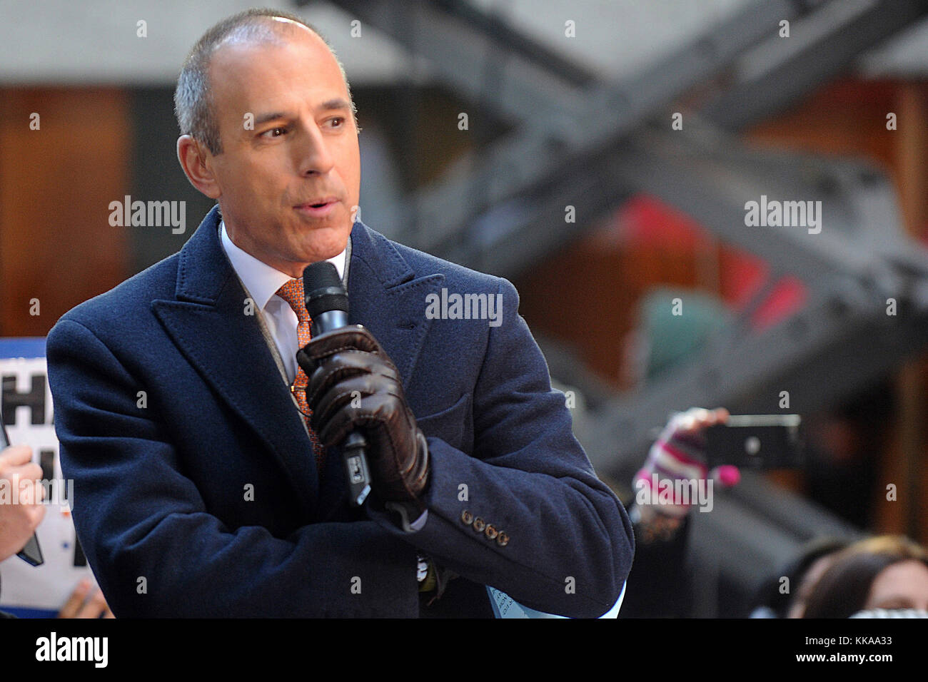 Matt Lauer hosts NBC's 'Today' at Rockefeller Plaza on November 21 ...