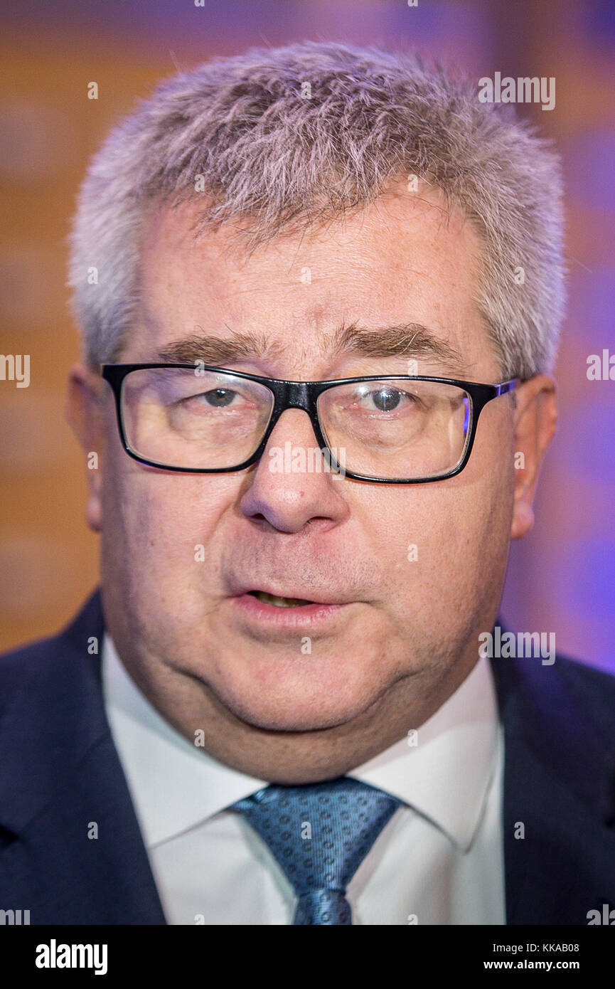 Brussels, Belgium. 29th Nov, 2017. Member of European Parliament (MEP) Ryszard Czarnecki gives ...