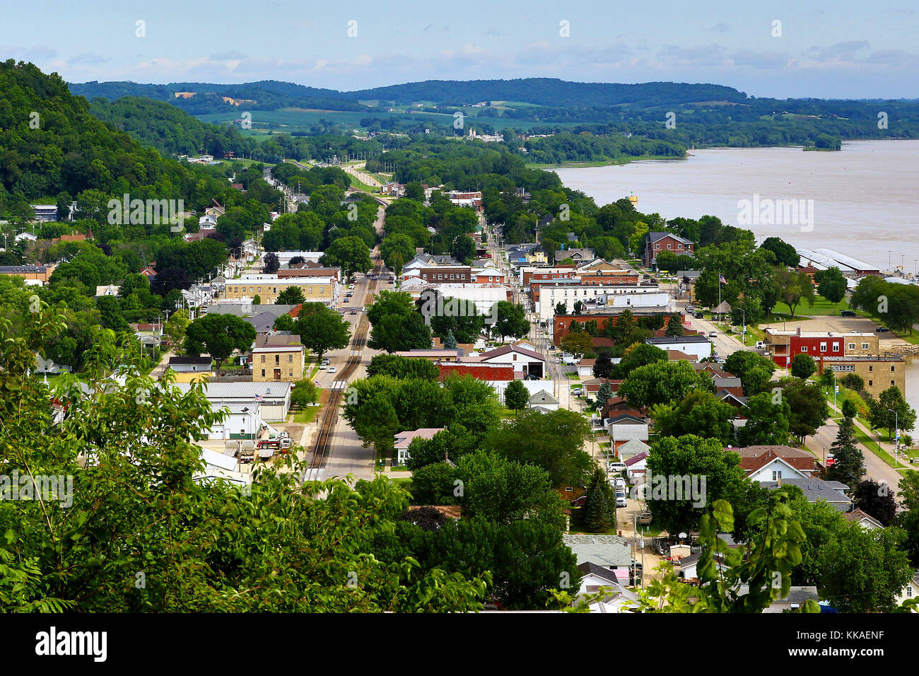 Bellevue, Iowa, USA. 13th July, 2017. The pioneer farmers and merchants ...