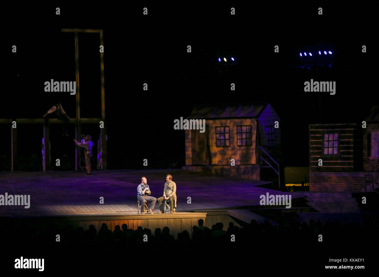 Nauvoo, Iowa, USA. 3rd Aug, 2017. A scene in a religious pageant is ...