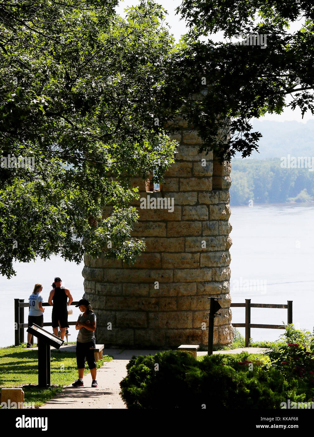 Dubuque, Iowa, USA. 6th July, 2017. Visitors to the Mines of Spain ...