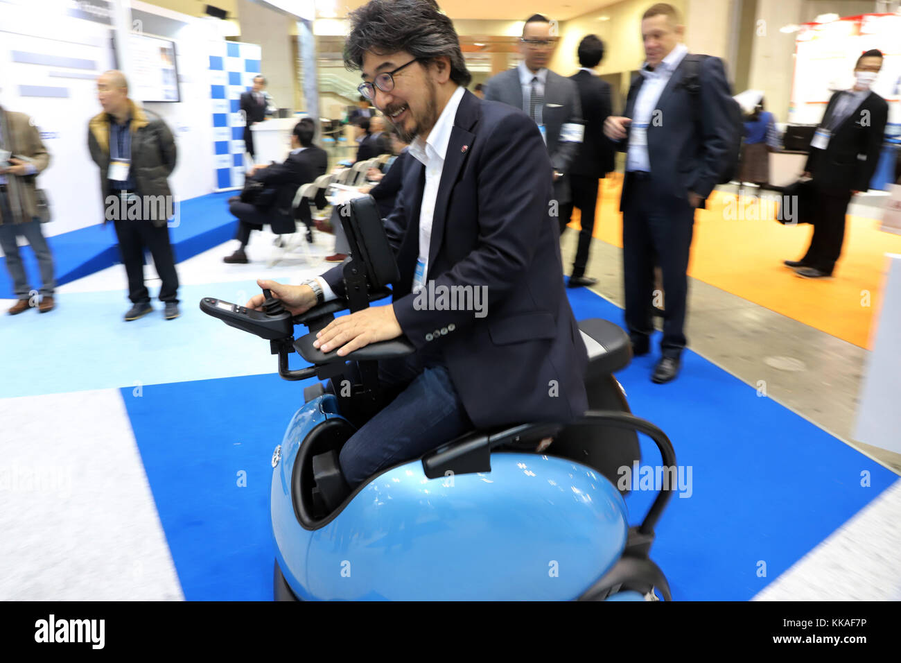 Tokyo, Japan. 29th Nov, 2017. Japan's robot maker Tmsuk president ...