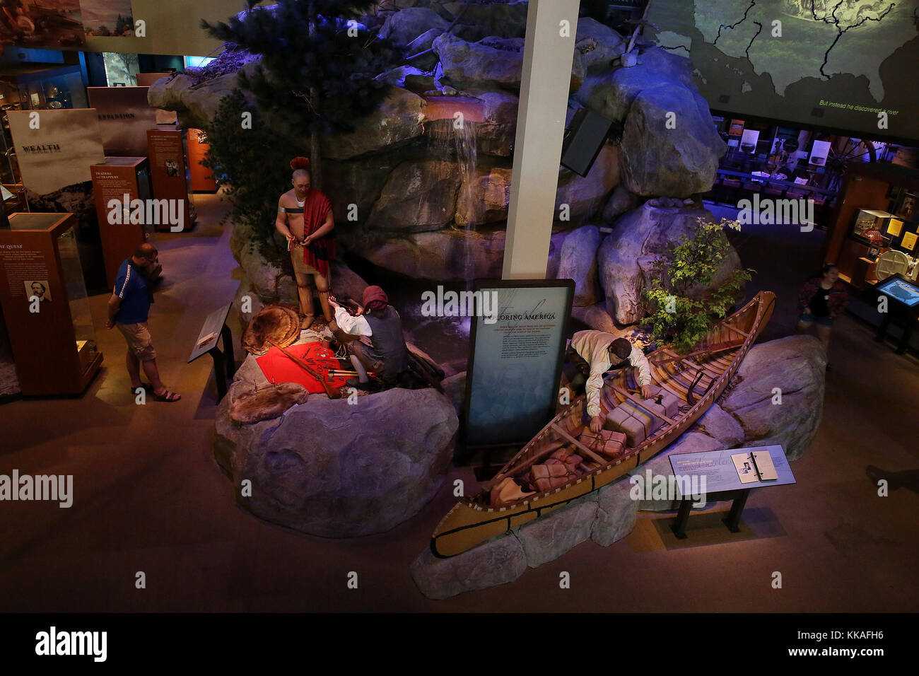 Dubuque, Iowa, USA. 14th June, 2017. Life-size displays depicting early ...