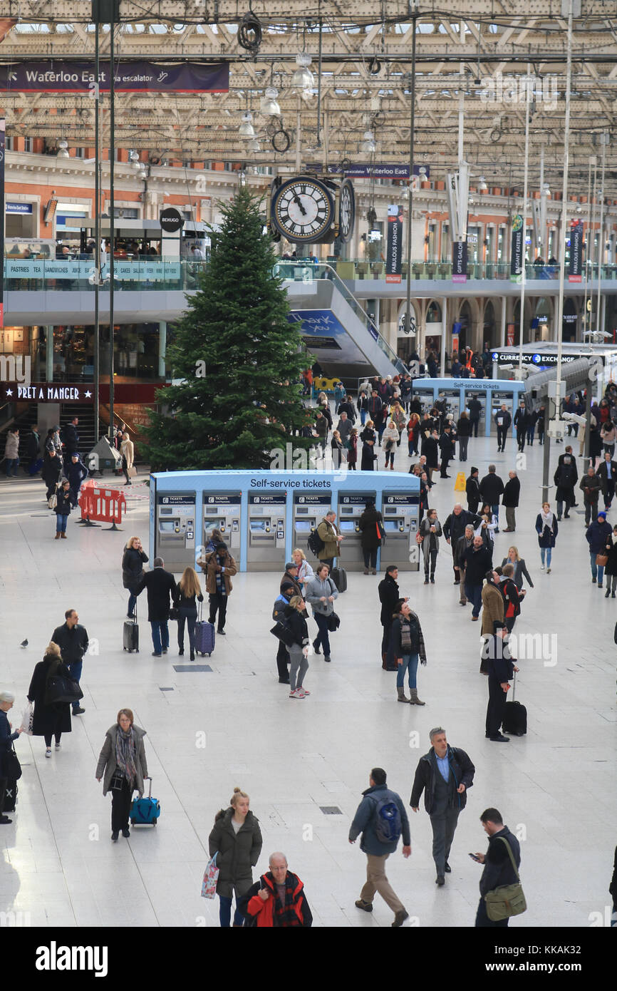 London, UK. 30th Nov, 2017. A giant conifer Christmas tree has been ...