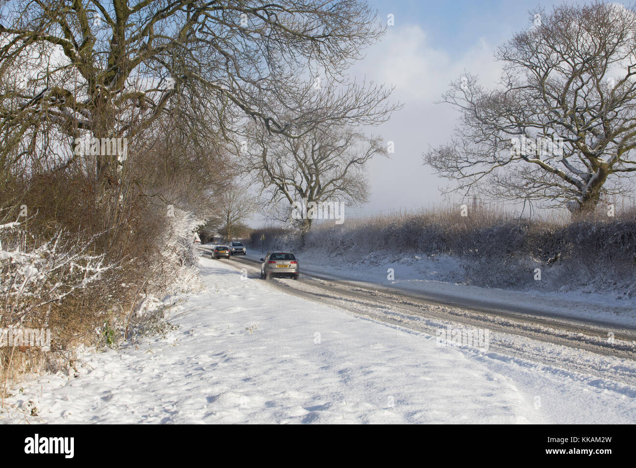 North Yorkshire, UK. 30th Nov, 2017. Heavy snow fell in Malton and the ...