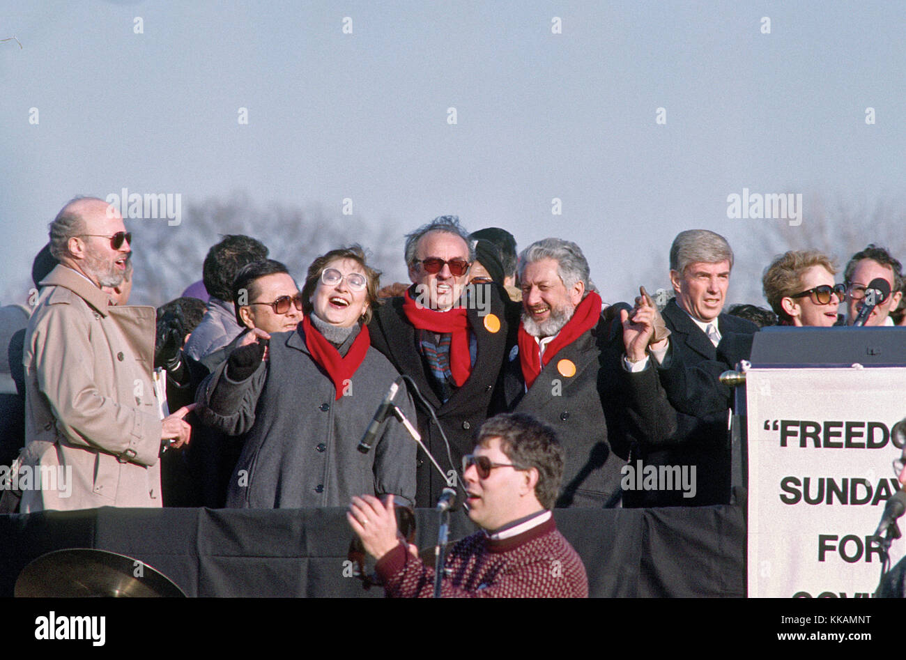 From left to right: Jerry Goodman, United States Senator Daniel Inouye ...