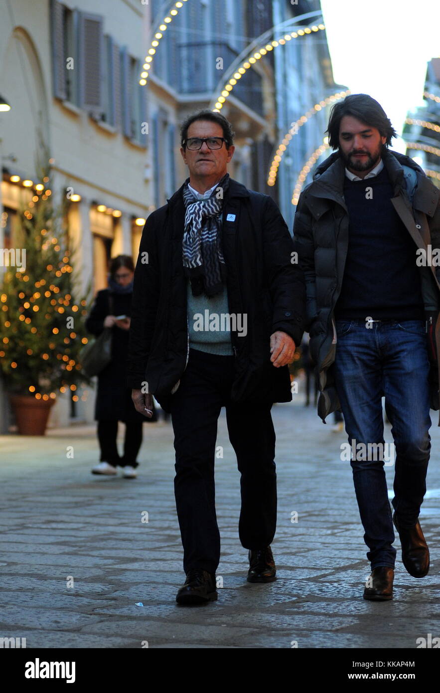 Milan, Fabio Capello makes shopping in the center Fabio Capello ...