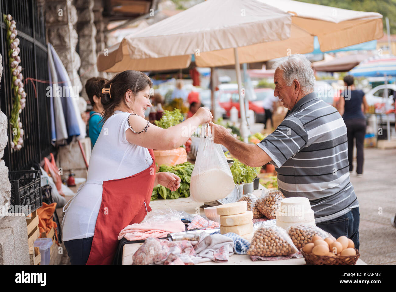 Market, Kotor, Bay of Kotor, Montenegro, Europe Stock Photo - Alamy