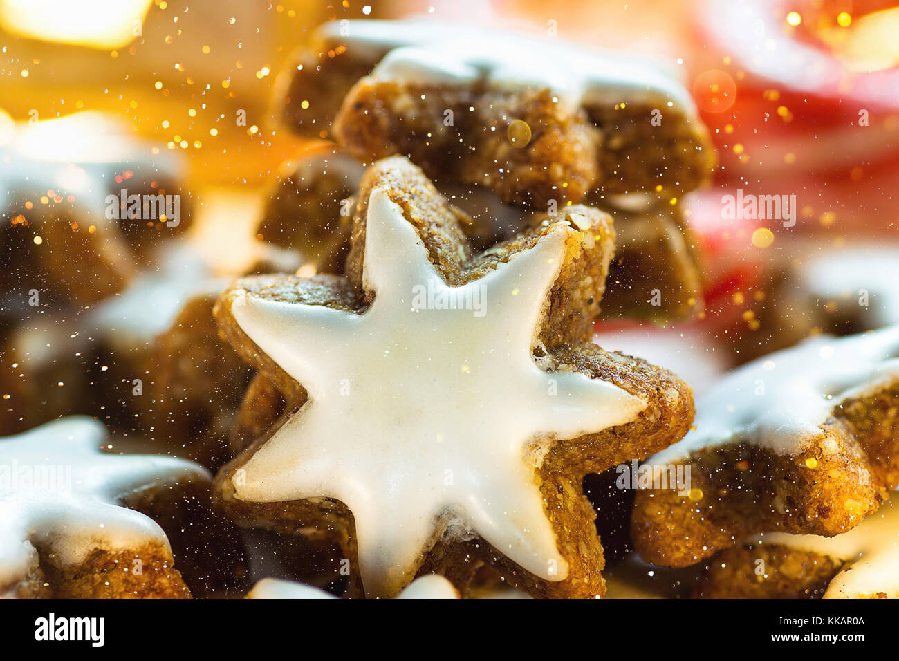 Stack of Traditional German Christmas Cookies Home Baked Glazed ...