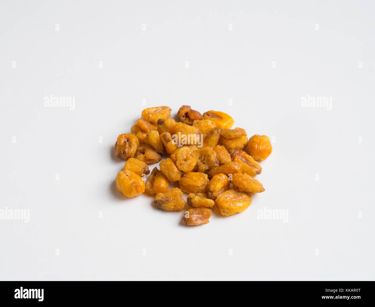 Toasted corn on white background Stock Photo - Alamy