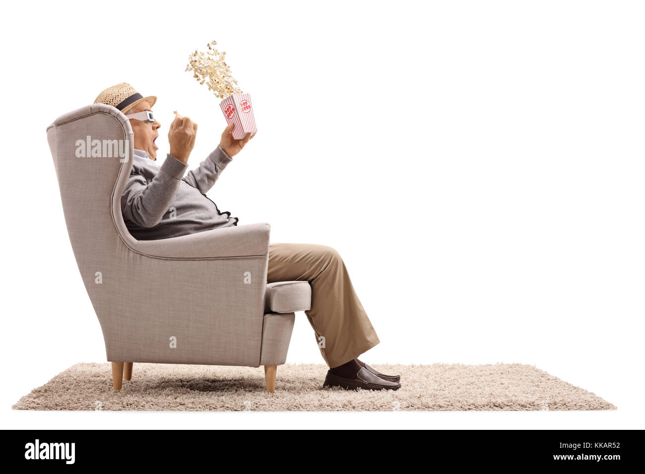 Watching the box Cut Out Stock Images & Pictures - Alamy