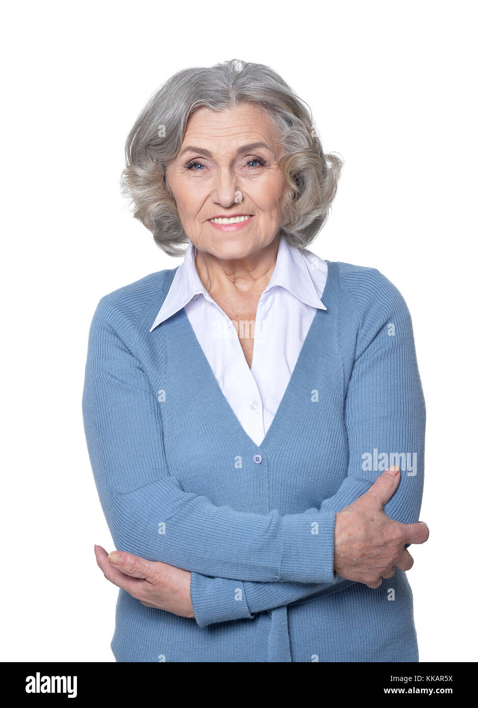 Smiling senior woman Stock Photo - Alamy