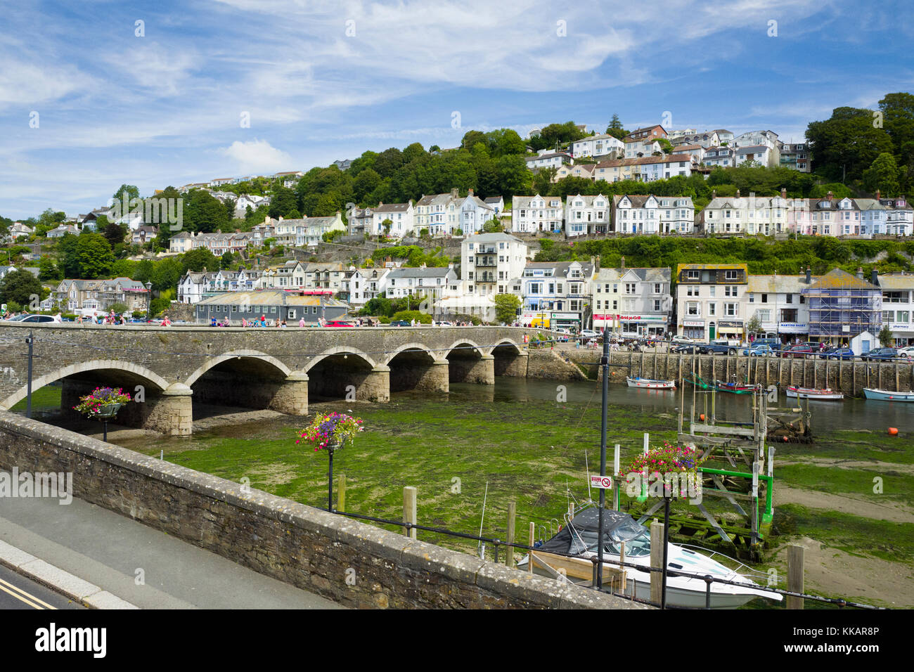 Looe harbour and bridge, Cornwall, England, United Kingdom, Europe ...