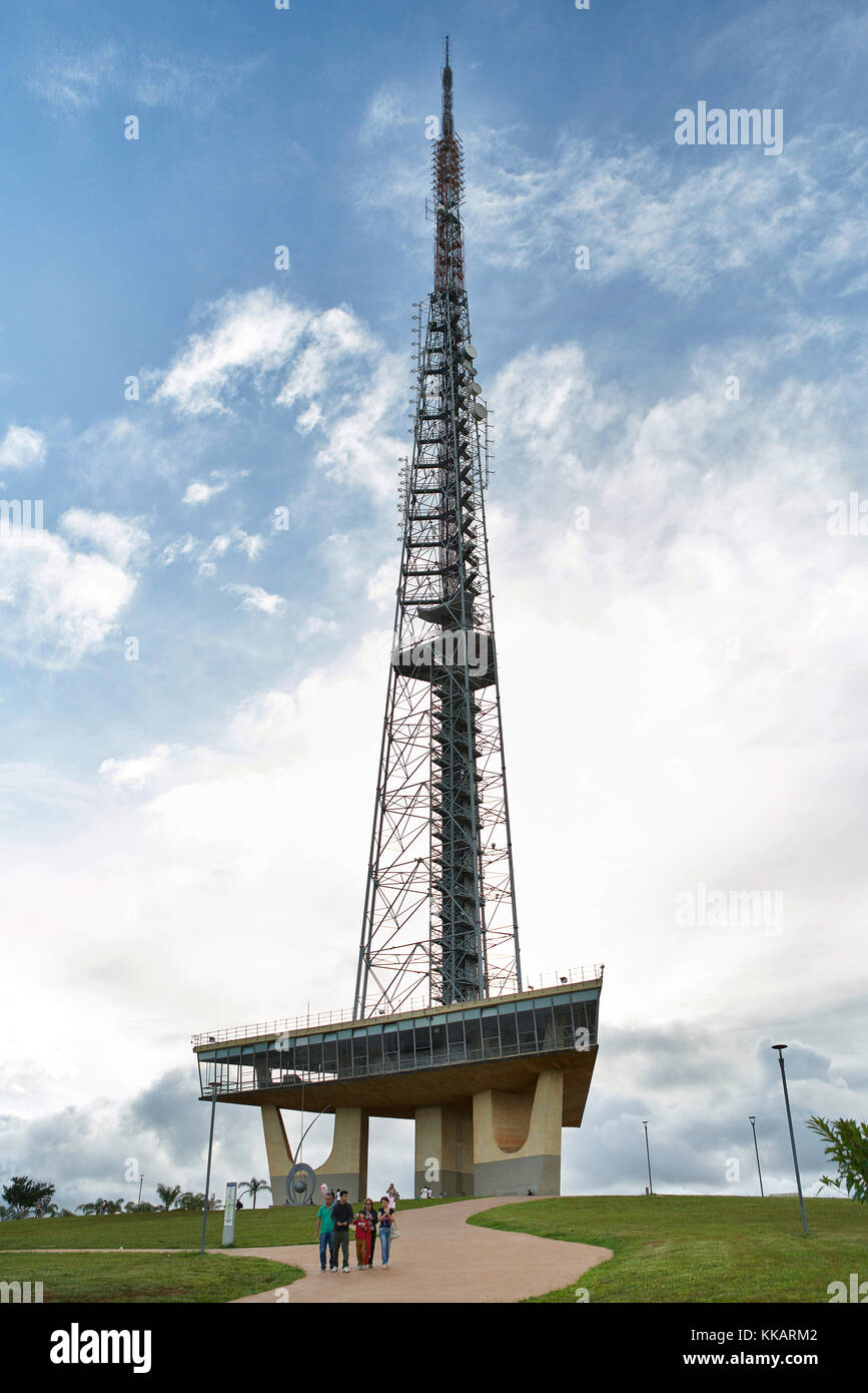 The TV tower, the fourth tallest structure in Brazil, towers above the ...