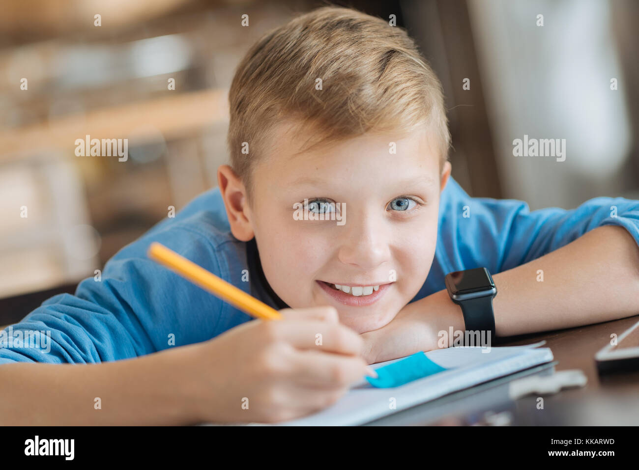 Happy positive boy smiling Stock Photo - Alamy