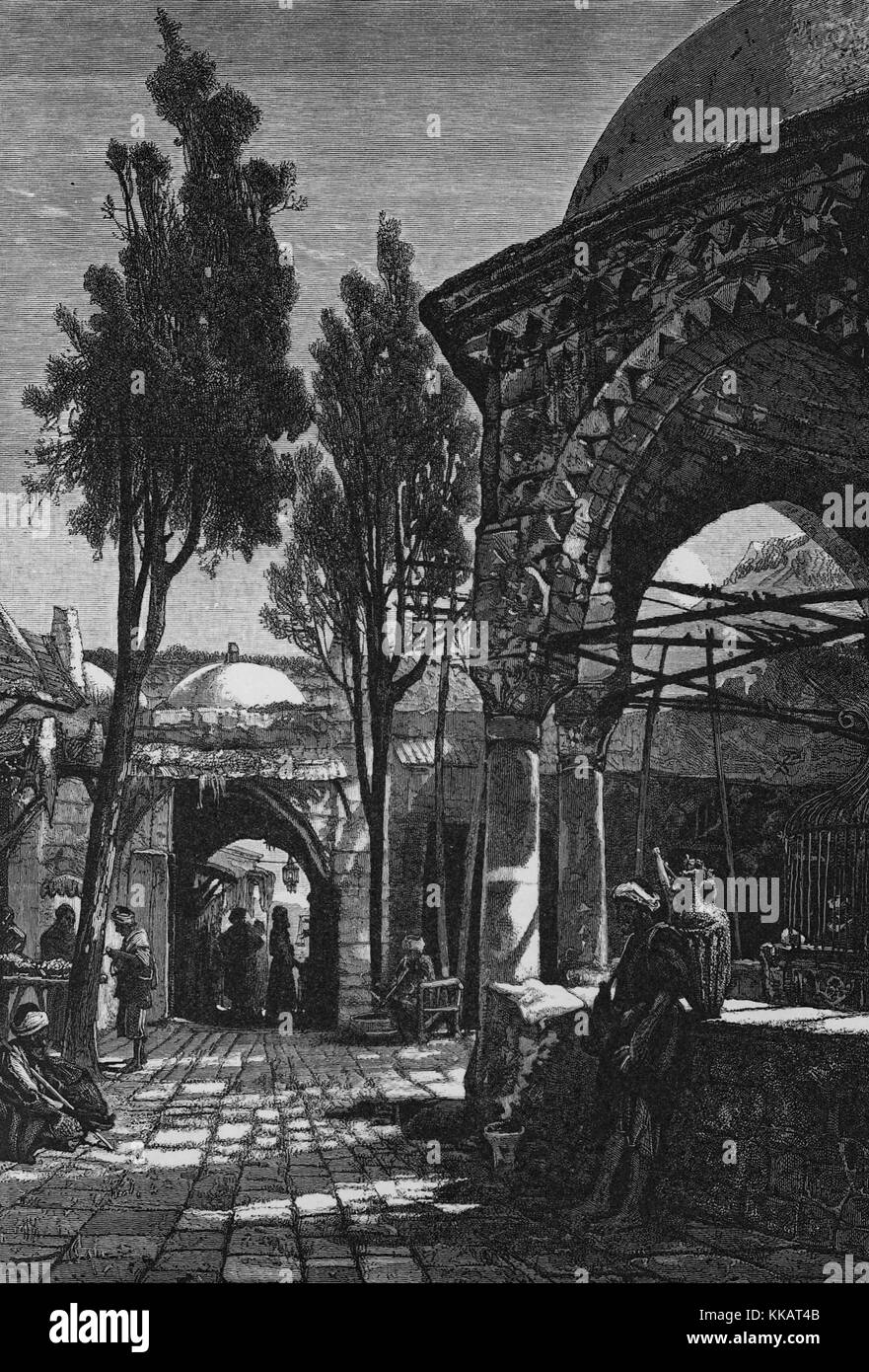 Palestine market engraving hi-res stock photography and images - Alamy