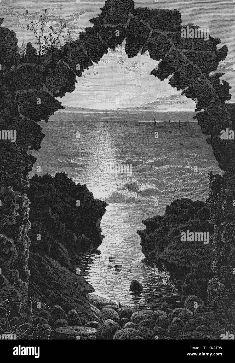 View mediterranean town from Black and White Stock Photos & Images - Alamy