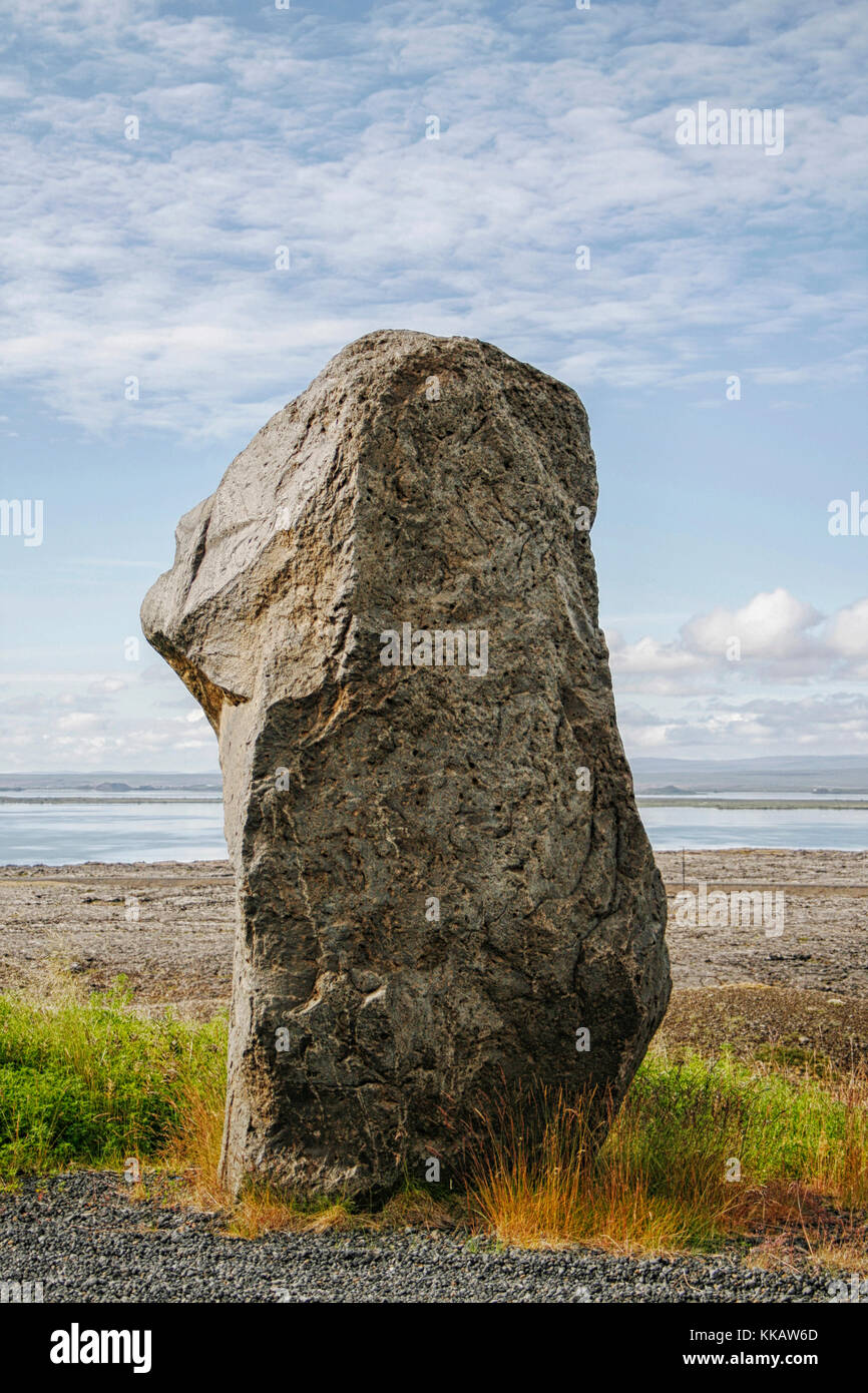 Old rock transported with glacier ice in ice age Stock Photo - Alamy