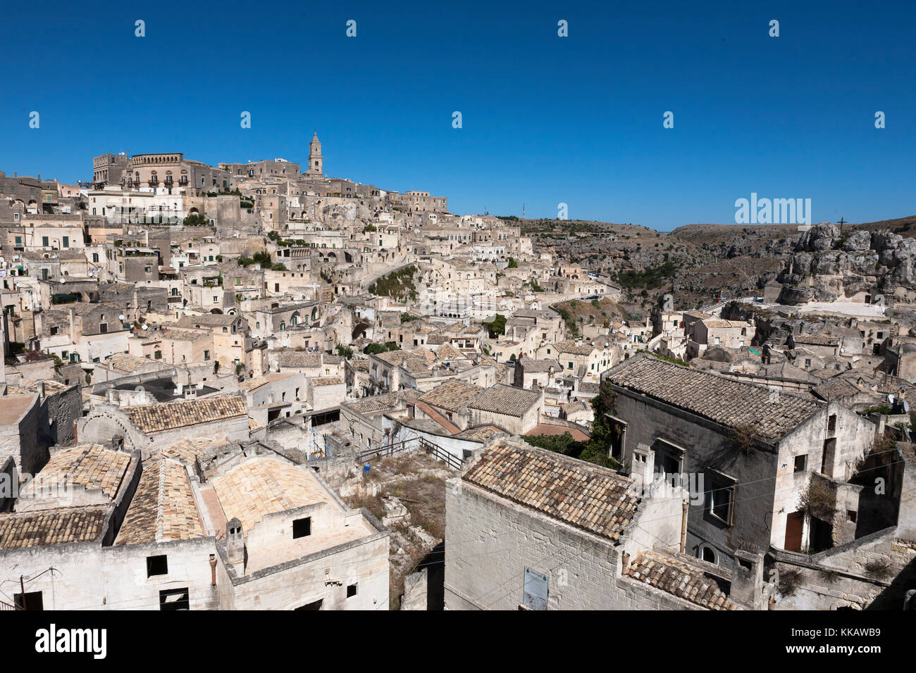 The Sassi from Piazzetta Pascoli, Matera, Basilicata, Italy Stock Photo ...