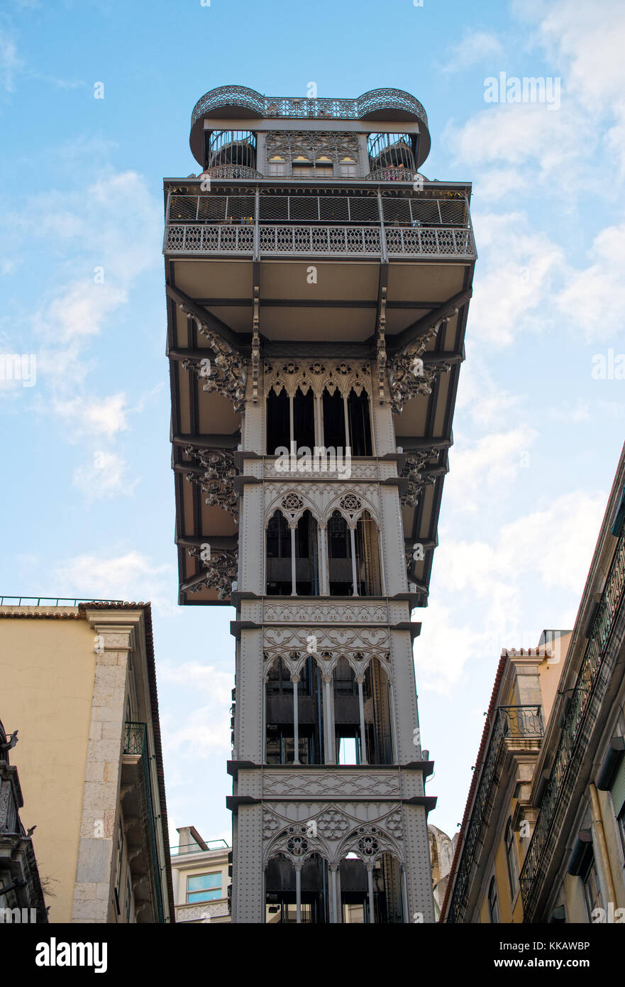 Popular Santa Justa Lift at Lisbon Stock Photo - Alamy