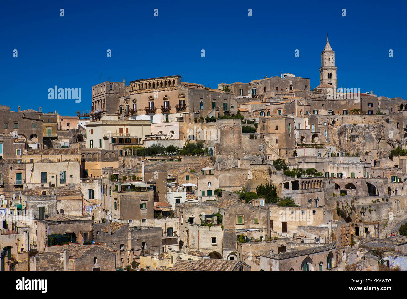 The Sassi from Piazzetta Pascoli, Matera, Basilicata, Italy Stock Photo ...