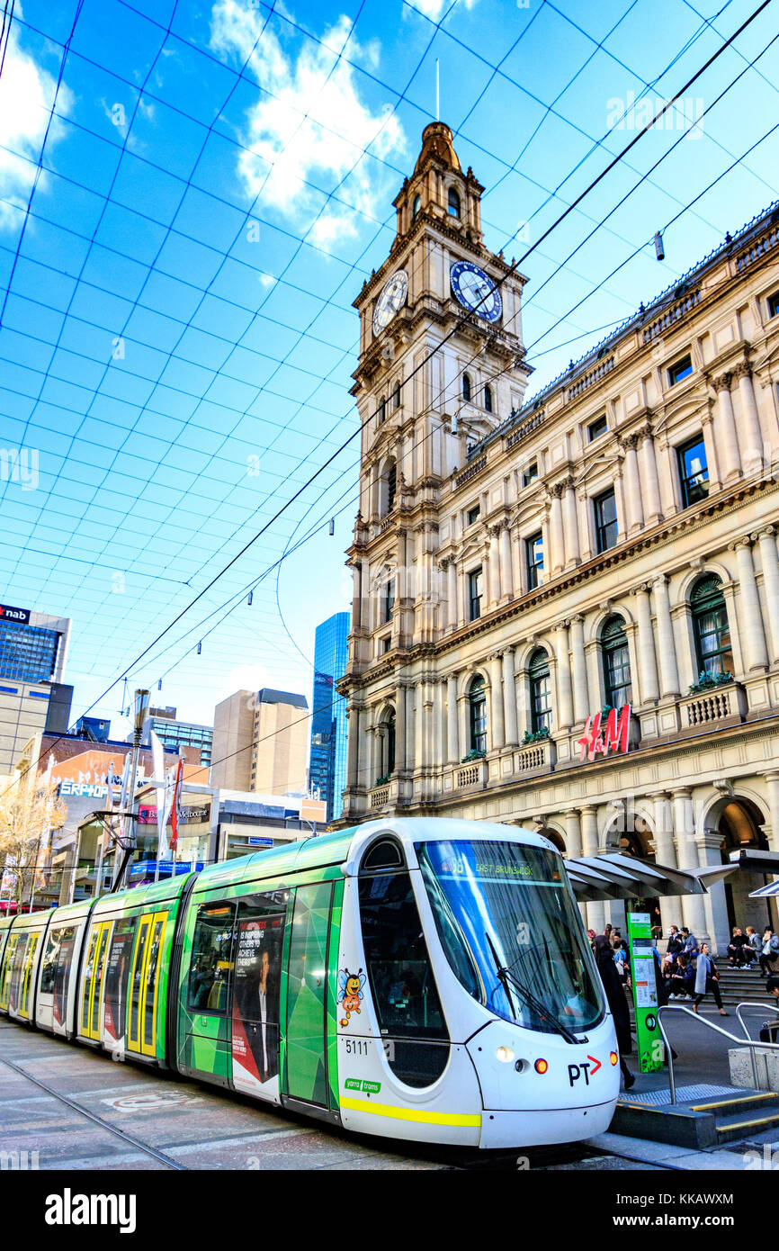 Melbourne bourke street tram hi-res stock photography and images - Alamy