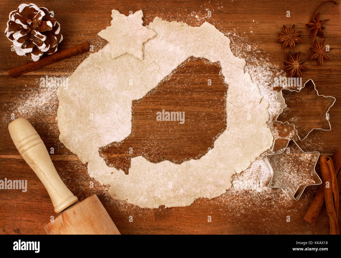 Festive cookie dough with the shape of Niger cut out (series Stock ...