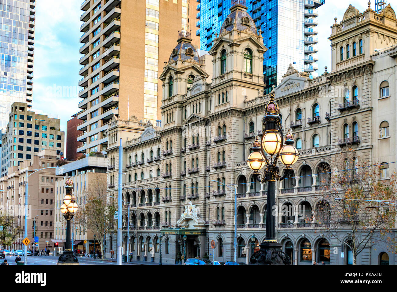 Australia, Melbourne, Spring Street, Victoria, Windsor Hotel Stock ...