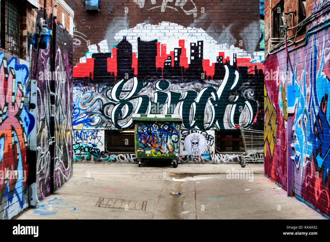 Australia, Melbourne, St Kilda, Victoria, graffiti, street art Stock ...