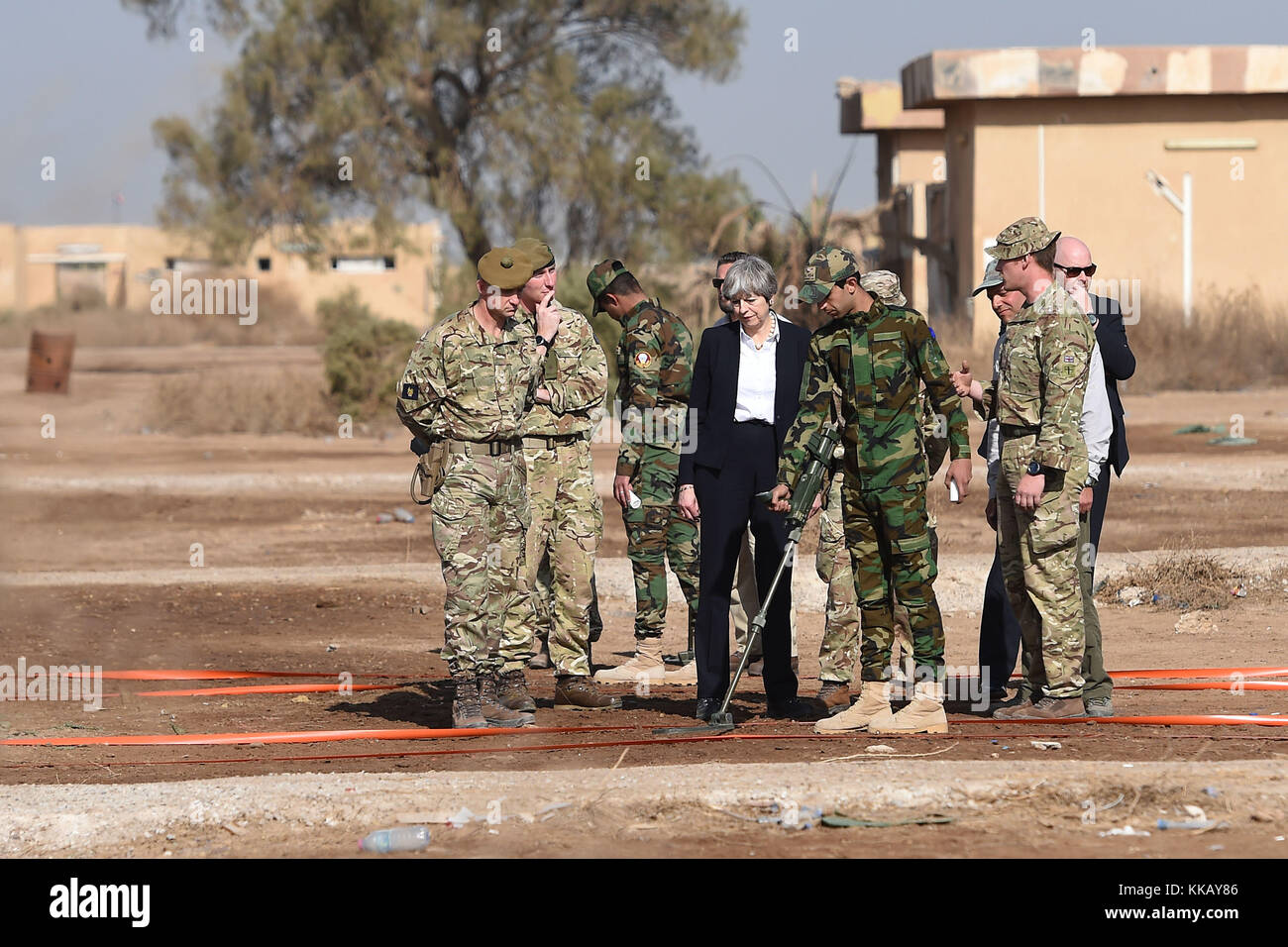 Prime Minister Theresa May meets British troops training Iraqi security ...
