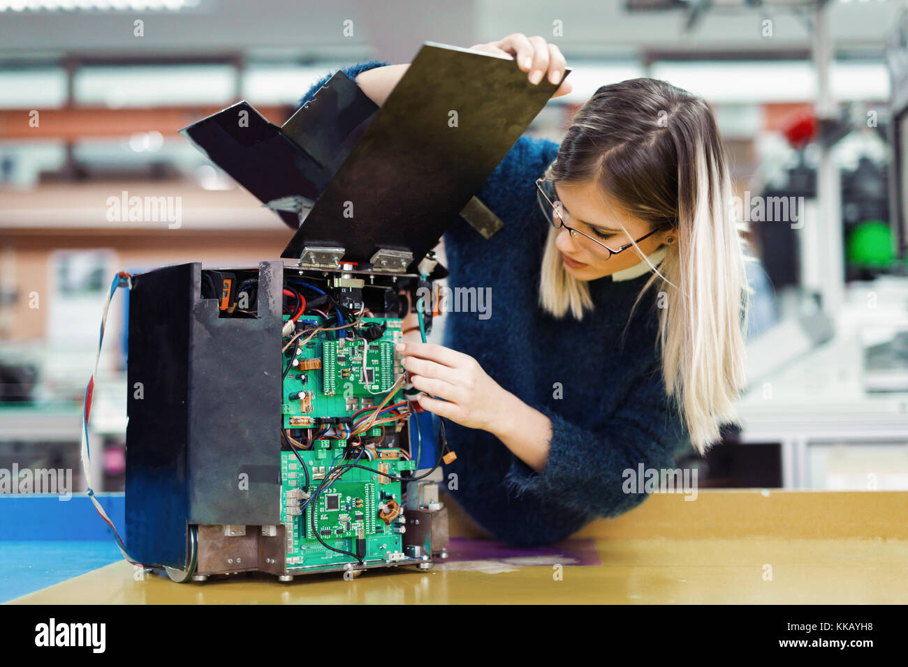 College student robotics project hi-res stock photography and images ...