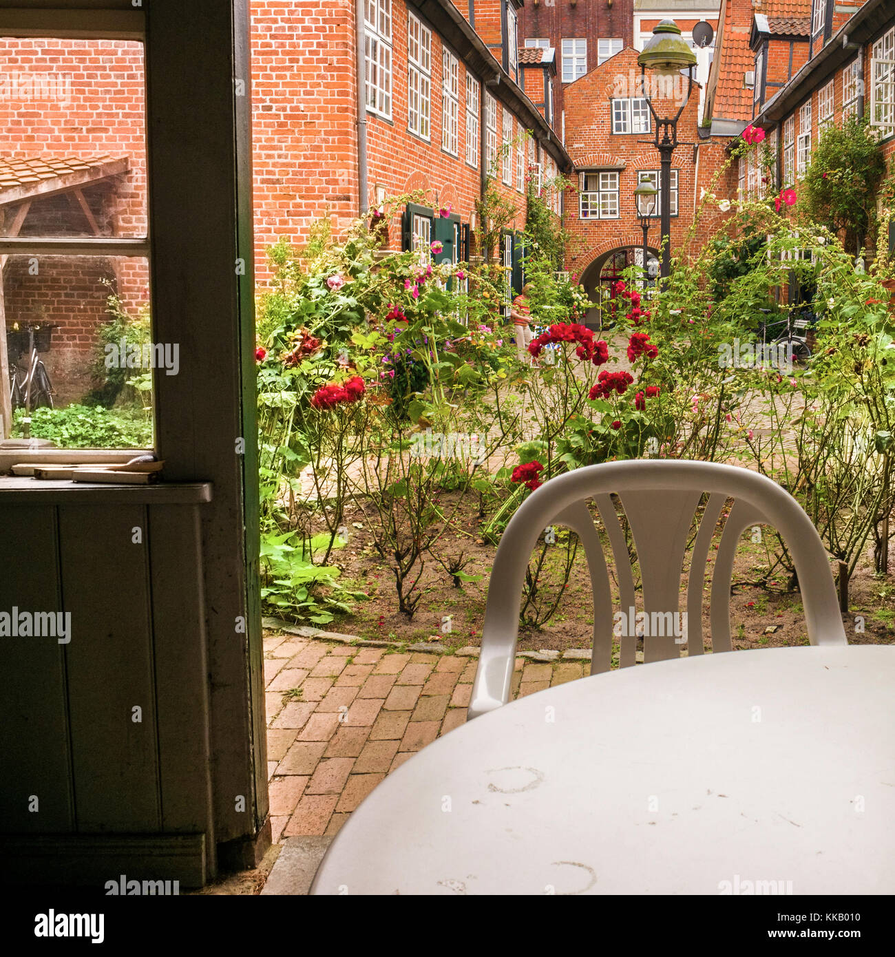 Courtyard in Lübeck, Germany Stock Photo - Alamy