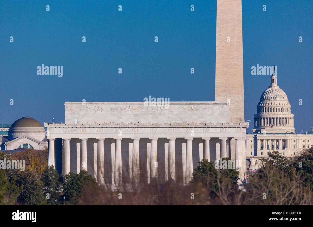 WASHINGTON, DC, USA - Lincoln Memorial, Washington Monument, U.S ...