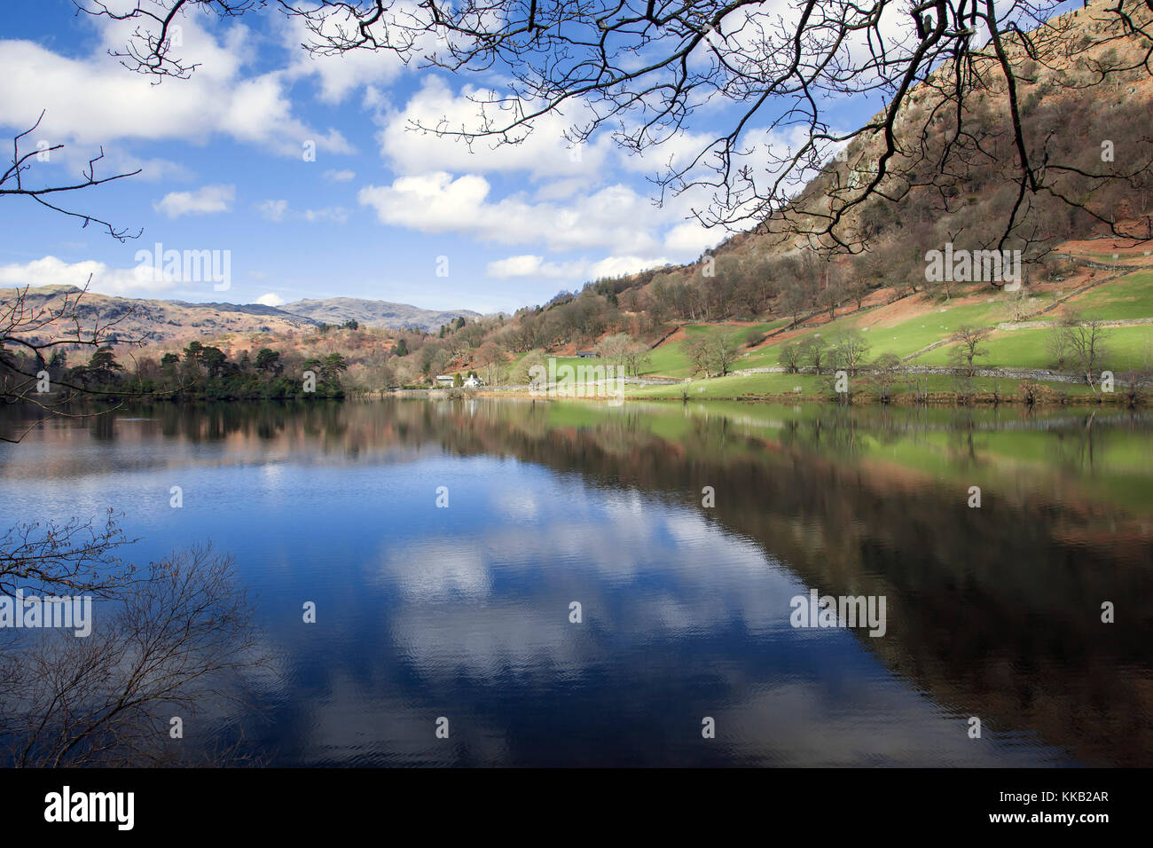 Rydal Water in early spring Lake District national park Cumbria Stock ...